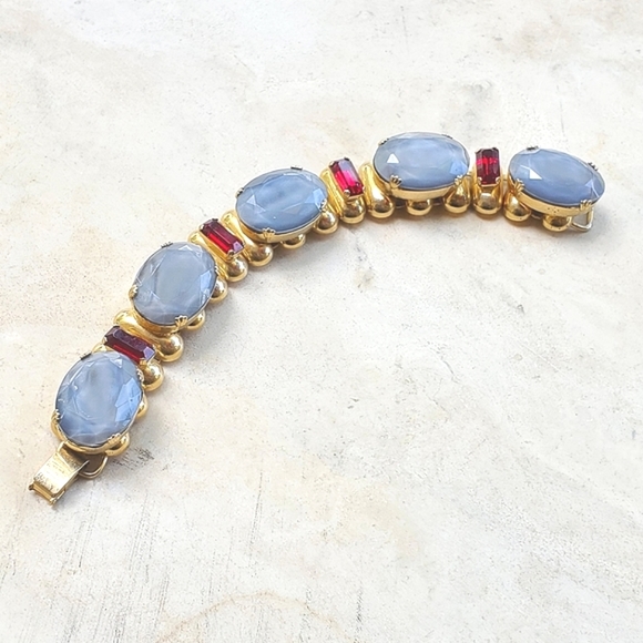 Unbranded | Jewelry | Vintage Gray Garnet Glass Large Stone Tennis ...